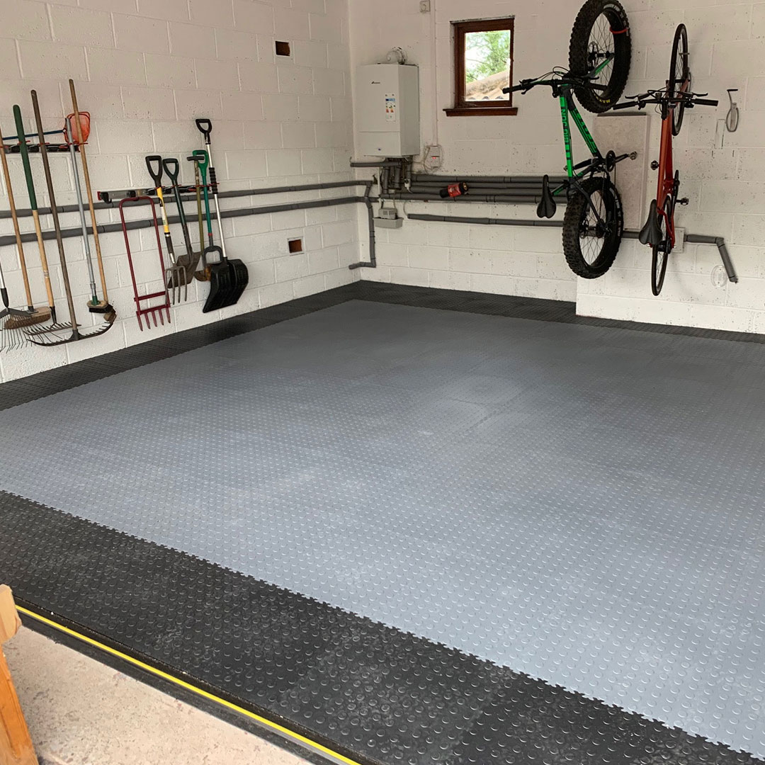 Before and After Photos of a customers car garage | Mototile