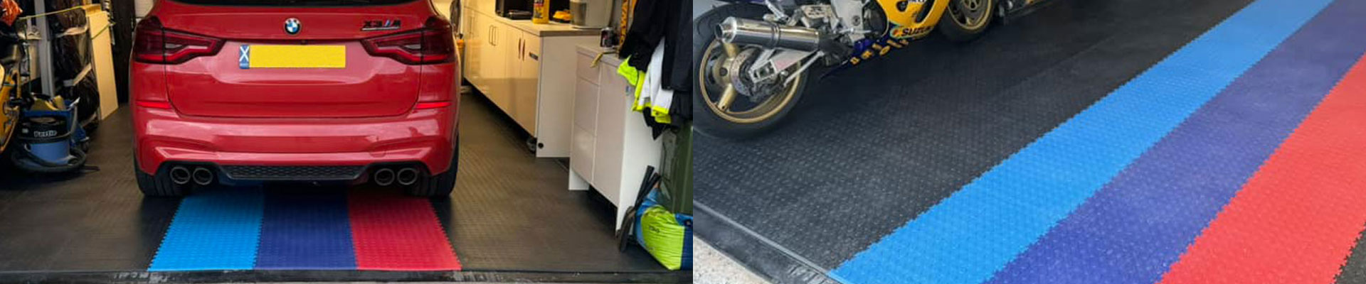 MotoLock Tiles In A Motor Bike Garage | Mototile