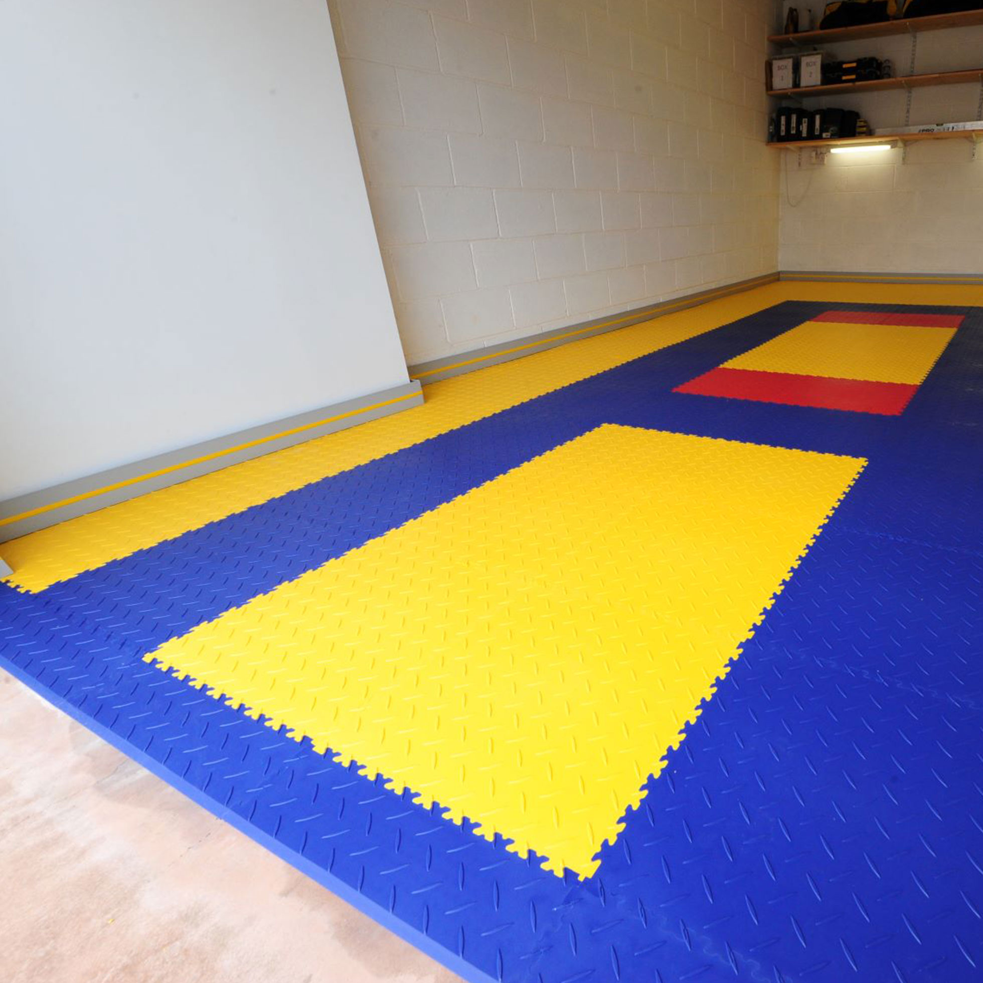Garage Floor Ramps | MotoLock Blue | Diamond Plate