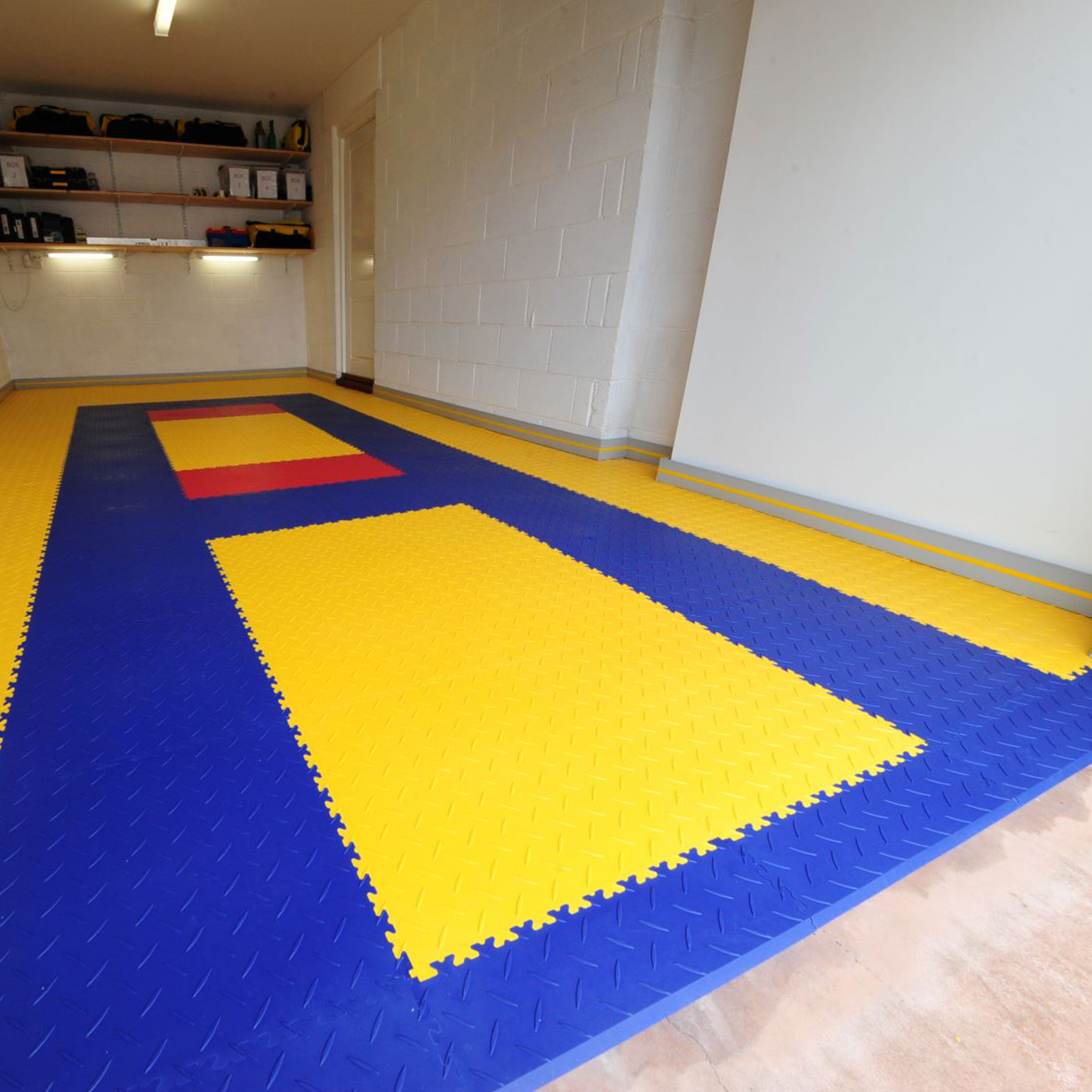 Garage Floor Ramps | MotoLock Blue | Diamond Plate