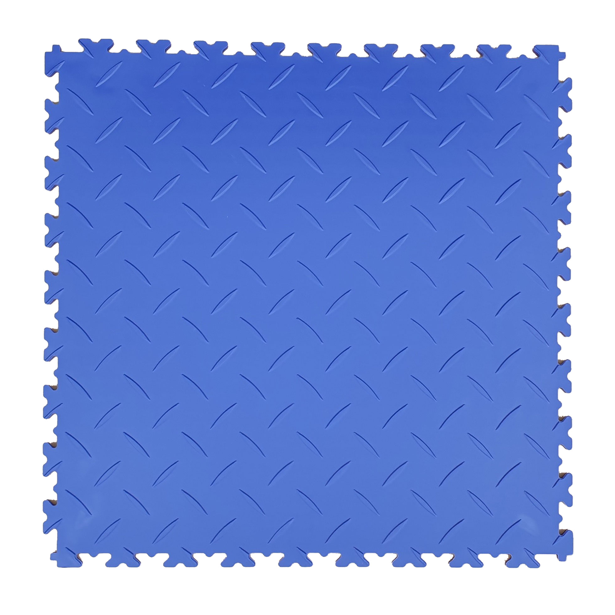 Garage Floor Tiles | MotoLock Blue | Diamond Plate